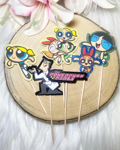 HANDMADE POWERPUFF GIRLS Inspired cupcake toppers £2.99 - PicClick UK
