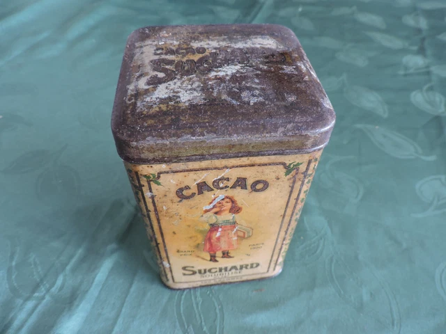 BOITE ANCIENNE CACAO Chocolat SUCHARD Milka Velma n° 287-500g Blechdose ...