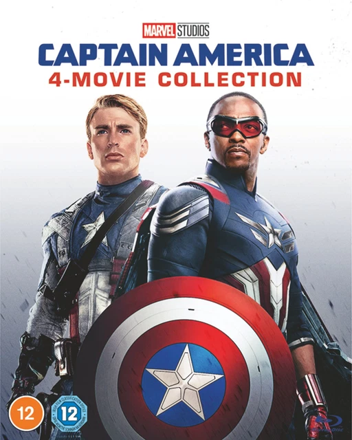 MARVEL'S CAPTAIN AMERICA 1-4 Collection (Blu-ray) Anthony Mackie Chris ...