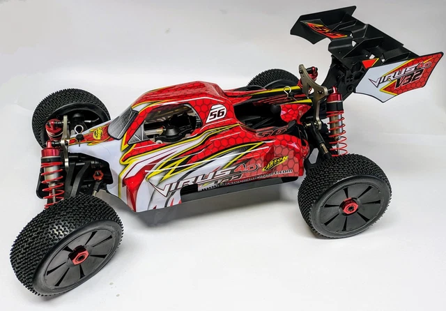 CARSON 1:8 VIRUS 4.0 Pro Nitro Buggy Roller without Electronics + Motor ...