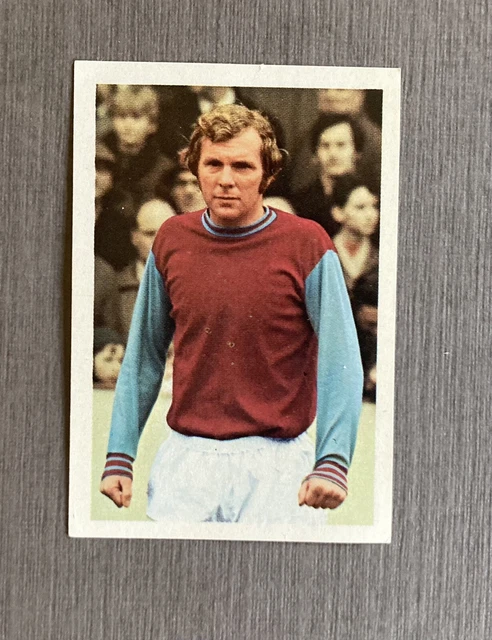 1970 BOBBY MOORE Card/Figurina FKS Soccer Stars 1971 West Ham England ...