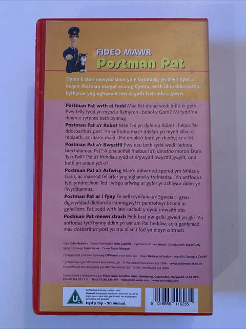POSTMAN PAT - vhs video tape - welsh version - fideo mawr £10.00 ...