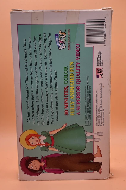 TOM SAWYER: NO School For Pirates VHS 1980, 1992 Animated **Buy 2 Get 1 ...