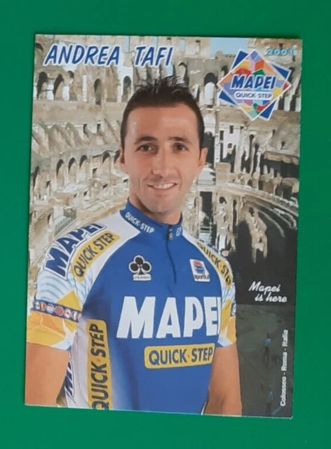 CYCLISME CARTE CYCLISTE ANDREA TAFI équipe MAPEI Quick Step 2001 EUR 1 ...