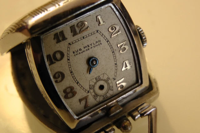 EUGENE MEYLAN CHAUX-DE-FONDS Taschenuhr Nickel Chrome mechanisch ...