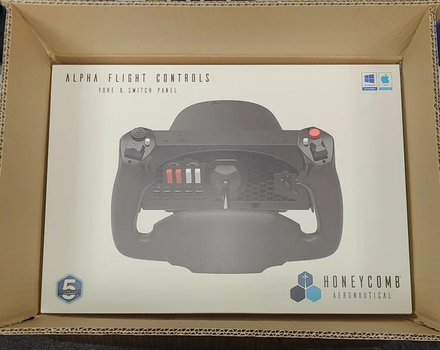 HONEYCOMB AERONAUTICAL ALPHA Flight Controls Yoke & Switch Panel 🎮New ...
