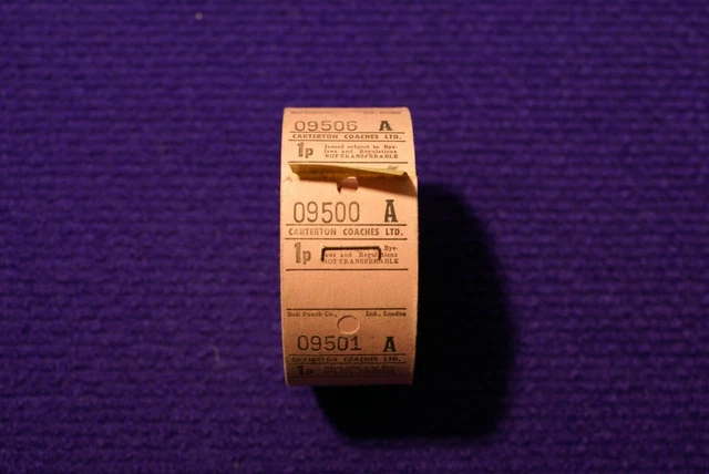 CARTERTON COACHES LTD 1P Bus Conductor Clippy Ultimate Ticket Machine ...