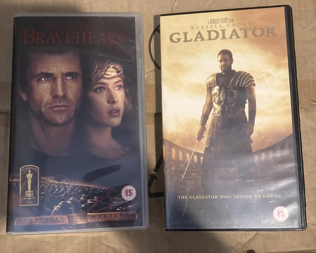 2X VHS BUNDLE - Braveheart & Gladiator £9.95 - PicClick UK