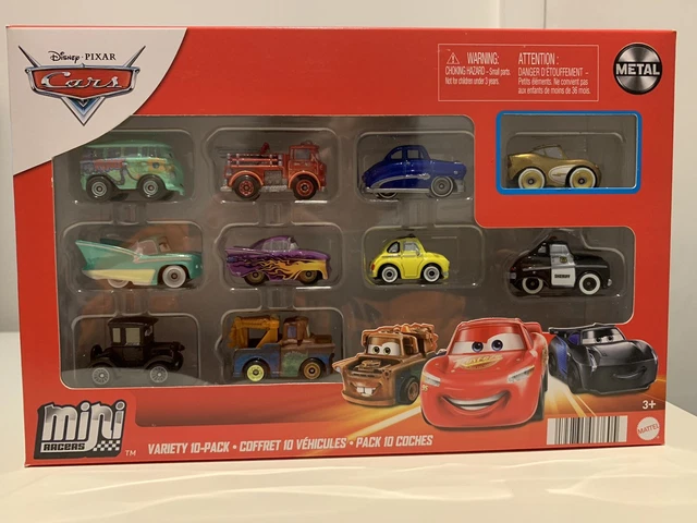DISNEY PIXAR CARS Mini Racers 10 Pack 6 Golden Cruisin Lightning ...
