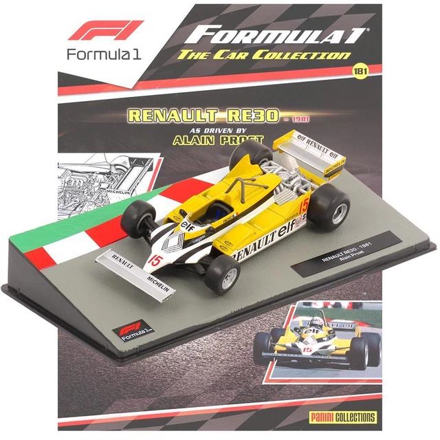 PANINI FORMULA 1 Car Collection Renault RE30 1981 Issue 181 inc ...