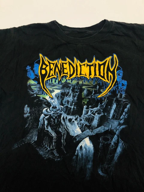 VTG BENEDICTION BAND Album Heavy Cotton Black Full Size Unisex Shirt ...