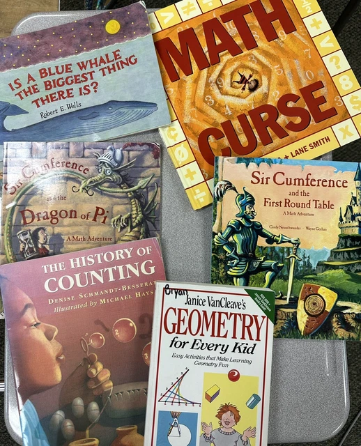 LOT 6 MATH Childrens Picture Books Educational Homeschool Teacher STEM ...