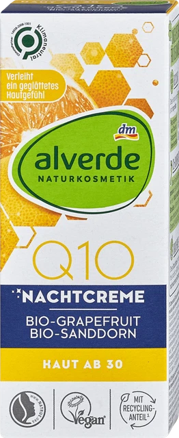 2X ALVERDE NATURKOSMETIK Q10 Night Cream, 50 ml EUR 28,80 - PicClick FR