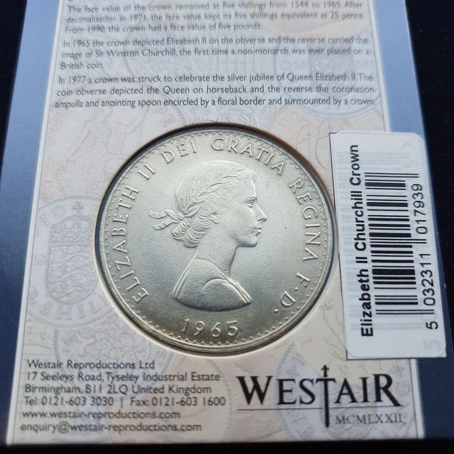 WINSTON CHURCHILL CROWN Coin Original British Coin 1965 £4.99 - PicClick UK