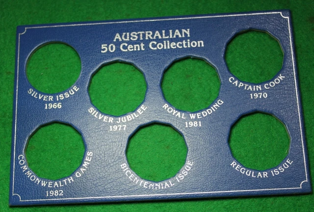 AUSTRALIAN 50 CENT Collection Display Card Only No Coins Or Outer Case ...