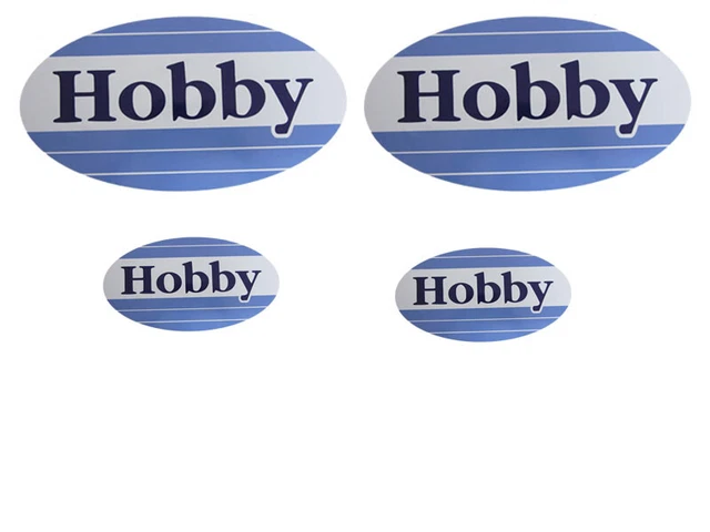 HOBBY LOGO FULLCOLOUR Wohnmobil Camper 4x Aufkleber Wohnwagen Caravan ...