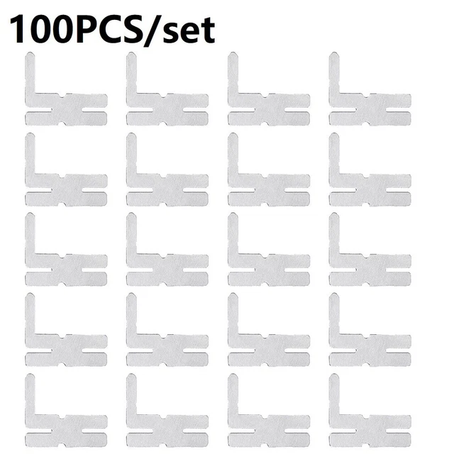 PACK DE 100 pi??ces t?les de soudage en acier plaqu?? nickel pour la fabricatio EUR 7,80 ...
