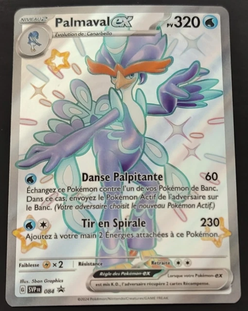 CARTE POKÉMON PALMAVAL Ex Full Art Promo SVP 084 FR EUR 6,00 - PicClick FR