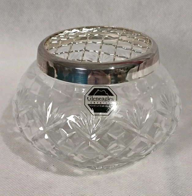 SMALL GLENEAGLES CUT Crystal Flower Frog/ Bowl £12.95 - PicClick UK