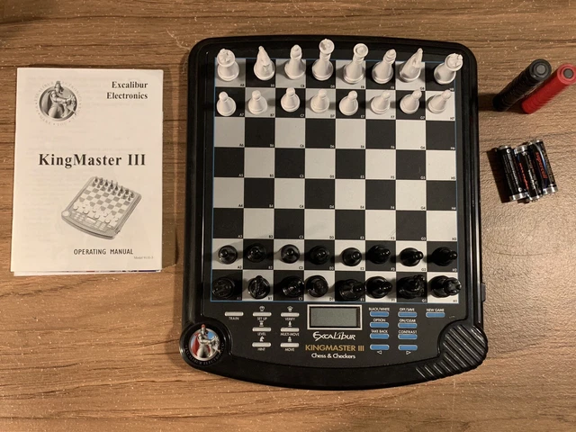 EXCALIBUR KINGMASTER III Electronic Chess & Checkers Game £19.00 - PicClick UK