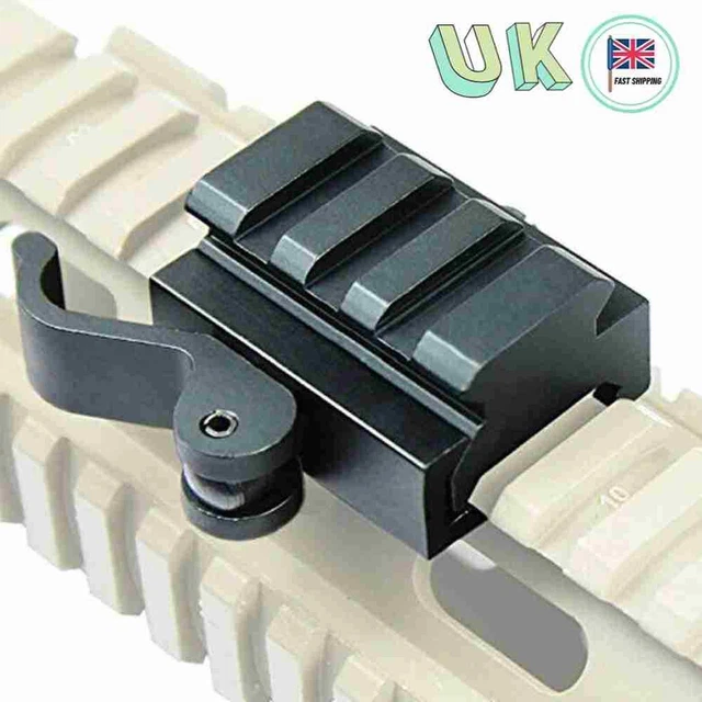 AIR RIFLE WEAVER Picatinny Rail Riser Quick Release 20mm Scope Laser ...