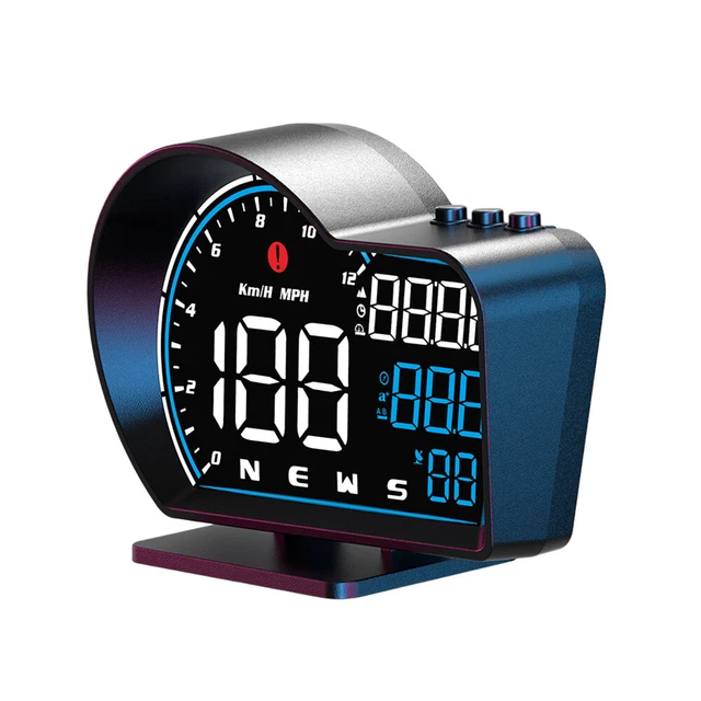 CAR DIGITAL GPS Speedo HD Digital Speed Mileage Meter with Clock Car ...