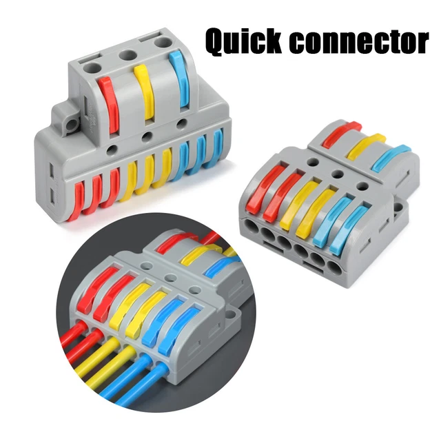 LIGHT PUSH-IN CONDUCTOR Quick Wire Connector Cable Connectors Terminal ...