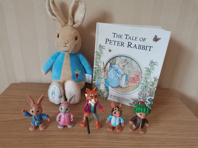 COLLECTION OF CBEEBIES Peter Rabbit Figures Bundle + Soft Toy / Plush ...