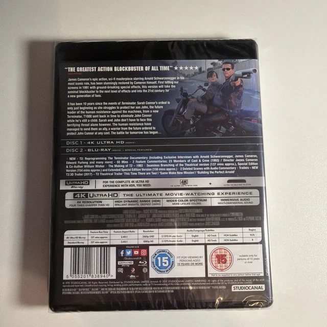 TERMINATOR 2: JUDGMENT Day (4K UHD Blu-ray/Blu-ray, 1991) £16.15 ...