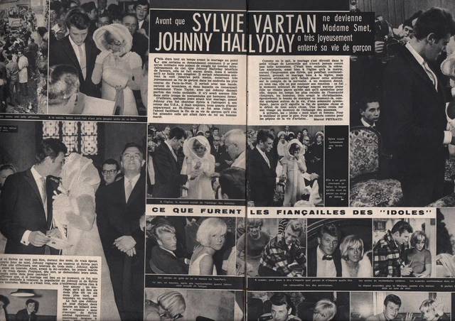 COUPURE DE PRESSE Clipping 1965 Sylvie Vartan & Johnny Hallyday (2 ...