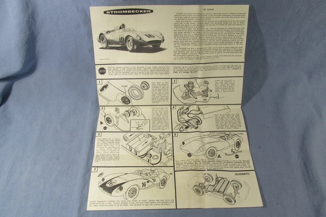 ILLUSTRATED INSTRUCTIONS ONLY for Strombecker SCARAB Racing Car from ...