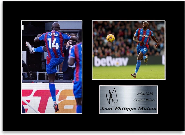 JEAN-PHILIPPE MATETA CRYSTAL Palace Player Poster A4 Signed Photo ...