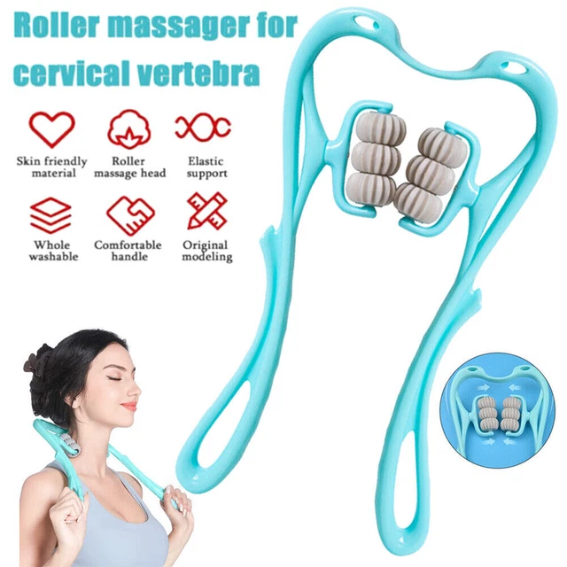 NECK MASSAGER ROLLER Shoulder Trigger Point Therapy Muscle Relaxation ...