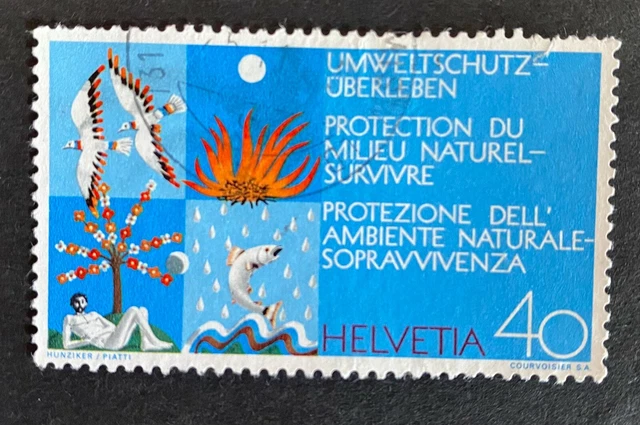 BRIEFMARKE SCHWEIZ HELVETIA Mi 978 1972 40 Rp Umweltschutz Überleben EUR 1,00 - PicClick DE