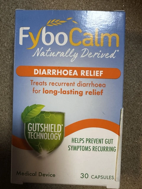 FYBOCALM DIARRHOEA RELIEF Naturally Derived 30 Capsules £11.11 ...