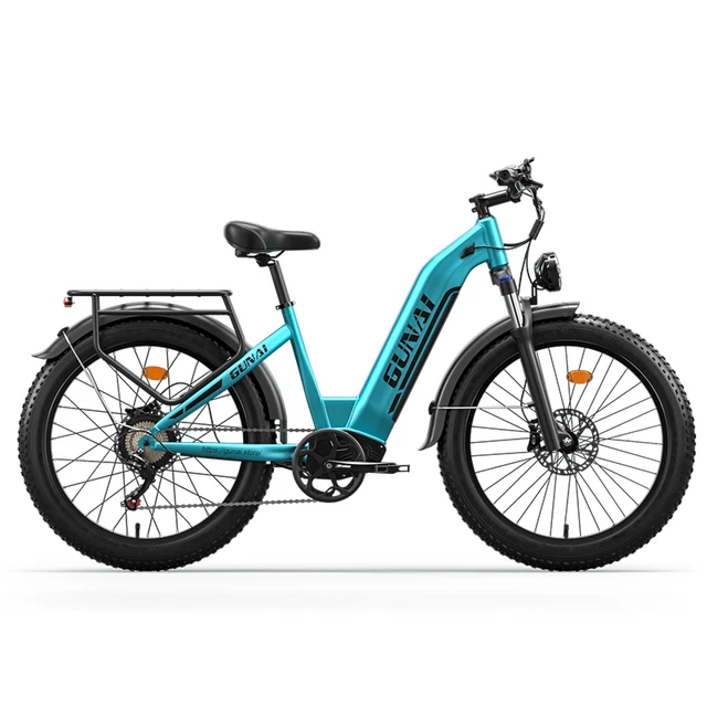 VÉLO ÉLECTRIQUE À suspension totale GUNAI-M2 avec double moteur 17,5 Ah ...