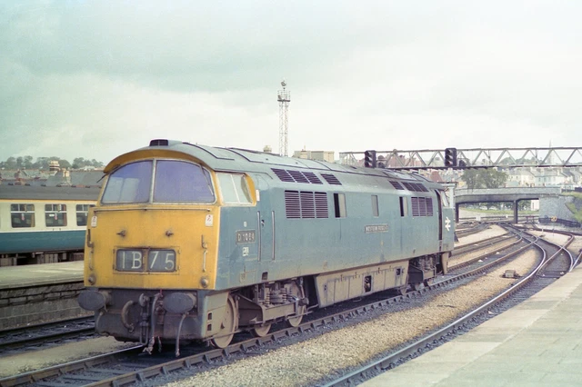 35MM NEGATIVE BR Dh Class 52 Diesel D1064 'WESTERN REGENT' Plymouth Oct ...