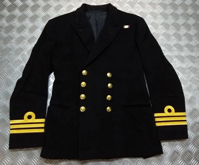 VINTAGE NAVAL JACKET 1960s Pattern British Navy Brushed Wool Commander ...