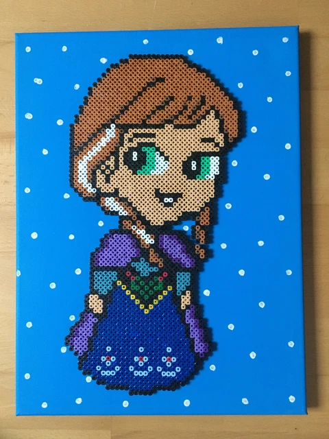 PIXEL ART / Perles A Repasser Tableau De Anna Dans La Reine Des Neiges ...