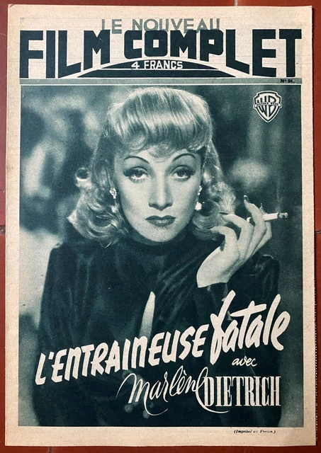 MAGAZINE THE COMPLETE Film No. 34 The Fatal Trainer Marlene Dietrich ...