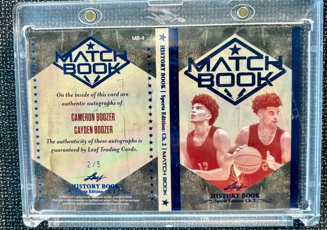 CAMERON & CAYDEN BOOZER 2025 Leaf History Booklet #2 Match Book Set ...