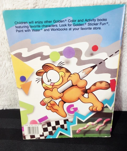 GARFIELD A GIANT Color/activity Book By Golden Books 1988 Vintage ...