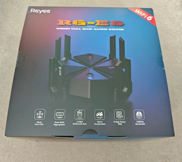 RUIJIE REYEE RG-E6 Wi-Fi 6 Dual-Band Gaming Router, 2.5G WAN, 2.0 GHz ...