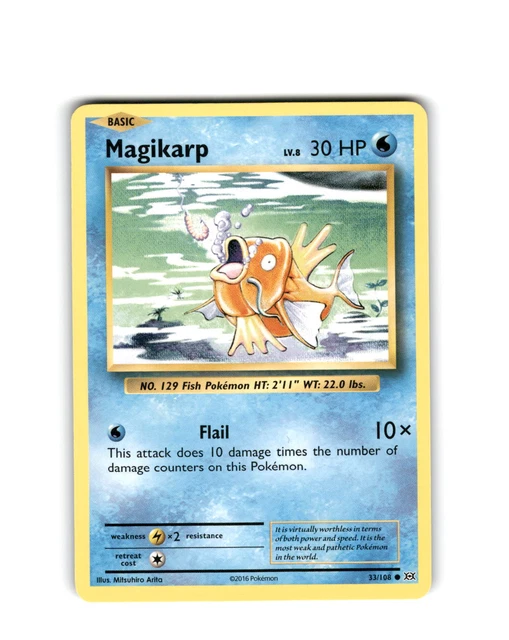 MAGIKARP POKÉMON CARD XY Evolutions Pokemon TCG 33/108 NM-MT+ Unplayed EUR 4,03 - PicClick FR