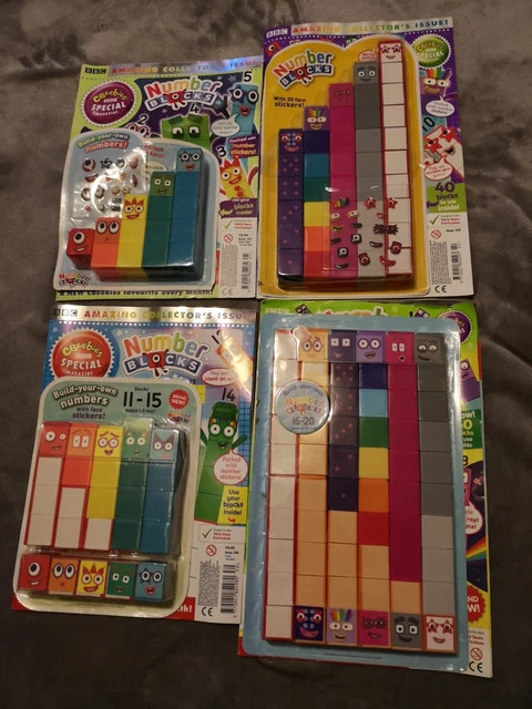 CBEEBIES NUMBER BLOCKS 4 X Magazines 1-20 Blocks £35.00 - PicClick UK