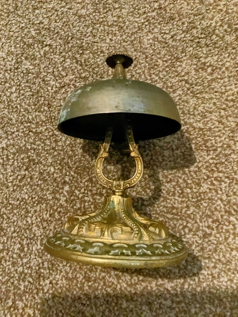 ANTIQUE VICTORIAN WILSONS Patent Hotel/Shop Counter Bell, Brass £55.00 ...