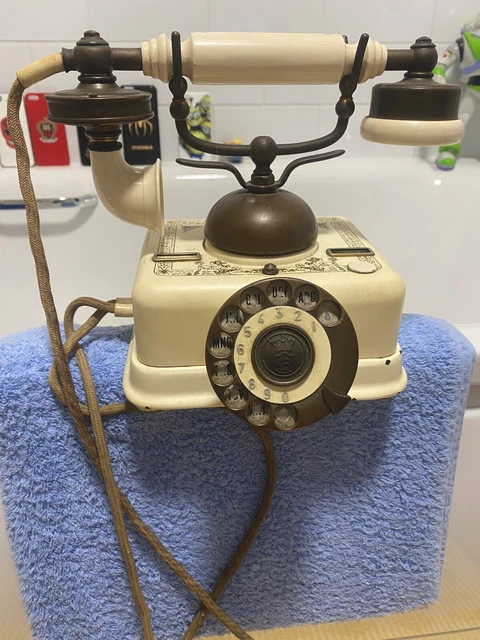 ART DECO 1920’S-30’S Danish White Telephone. Heavy Working Phone £40.00 ...