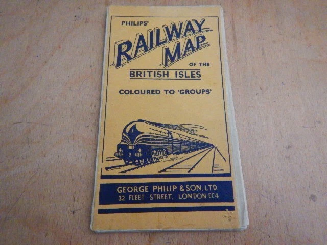 PHILIPS RAILWAY MAP Of The British Isles. Paper. 1943 £4.99 - PicClick UK