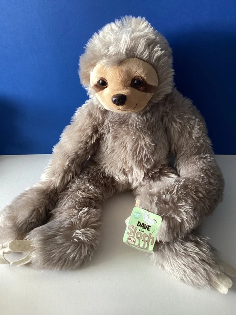 CHEEKY DAVE THE Sloth Plush Cuddle Soft Toy Teddy Large Hug Plushie ...