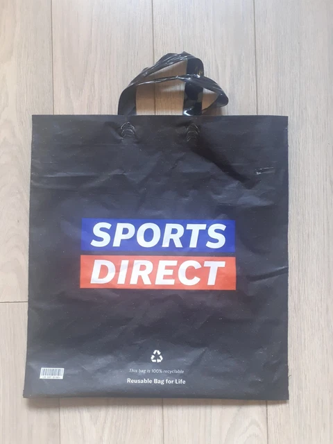 SPORTS DIRECT BLACK Reusable Small Shopping Bag 100% Recyclable Used £6 ...